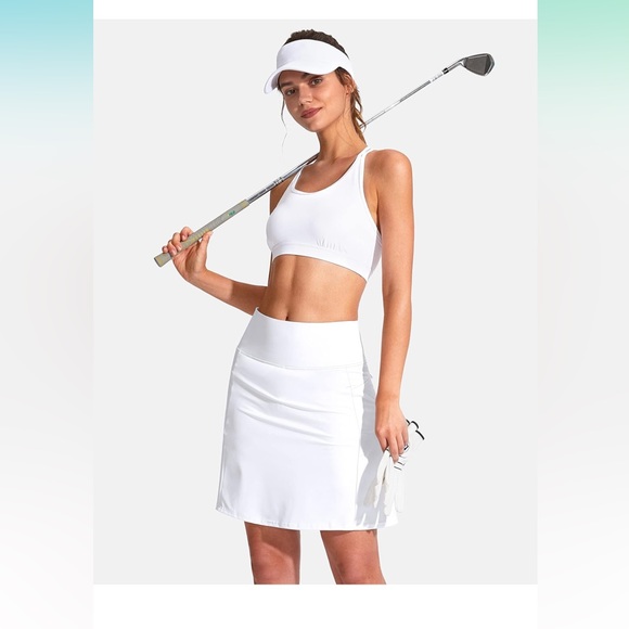 Shorts | Santiny Womens White Athleisure Skirtskort | Poshmark